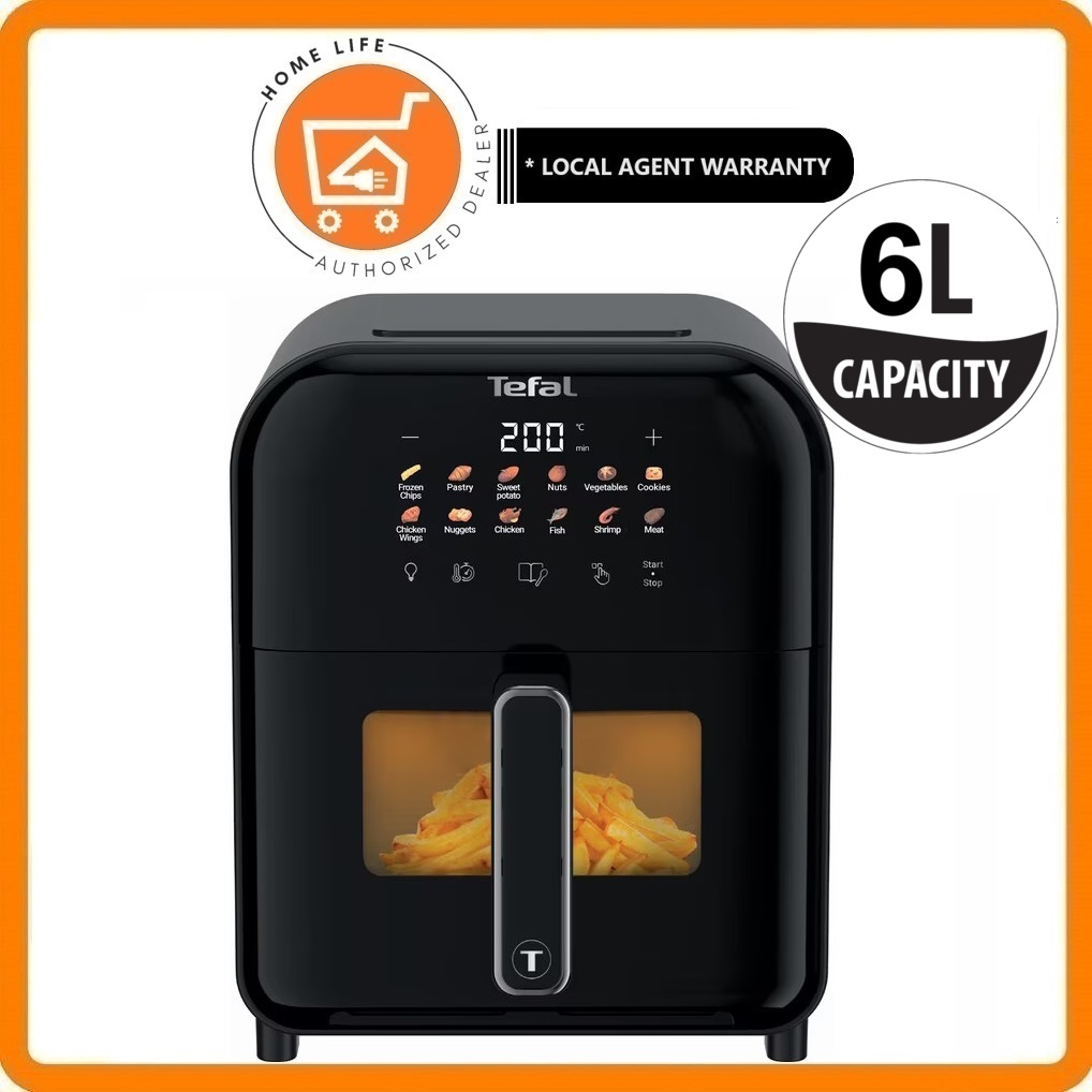 Tefal EY8218 Easy Fry Far-Infrared Vision Digital Air Fryer with Window ...