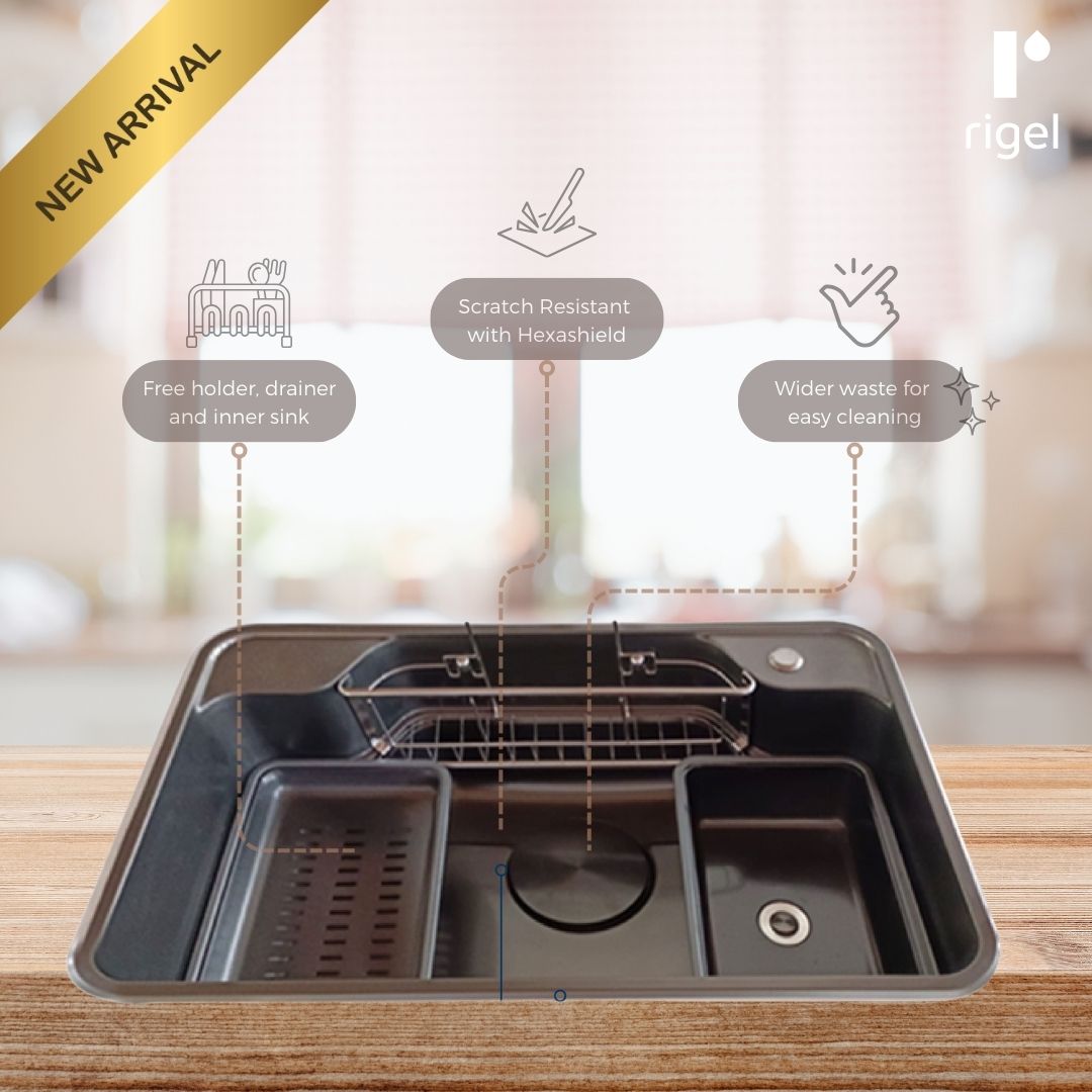 RIGEL Scratch Resistance Kitchen sink SNK2500136-B | Shopee Singapore