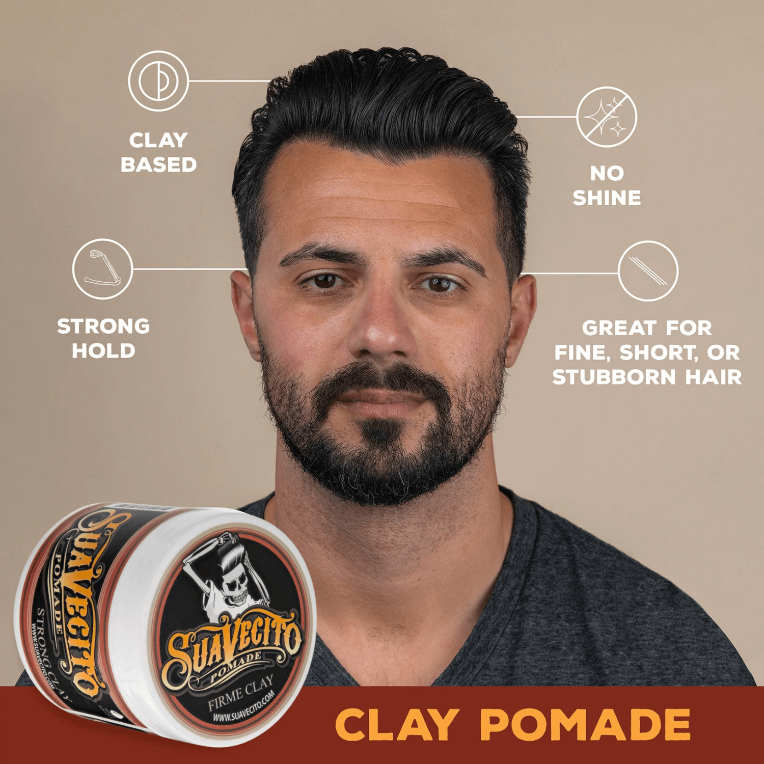 Suavecito Strong Hold Pomade | Matte Pomade | Clay Pomade | Oil Based ...