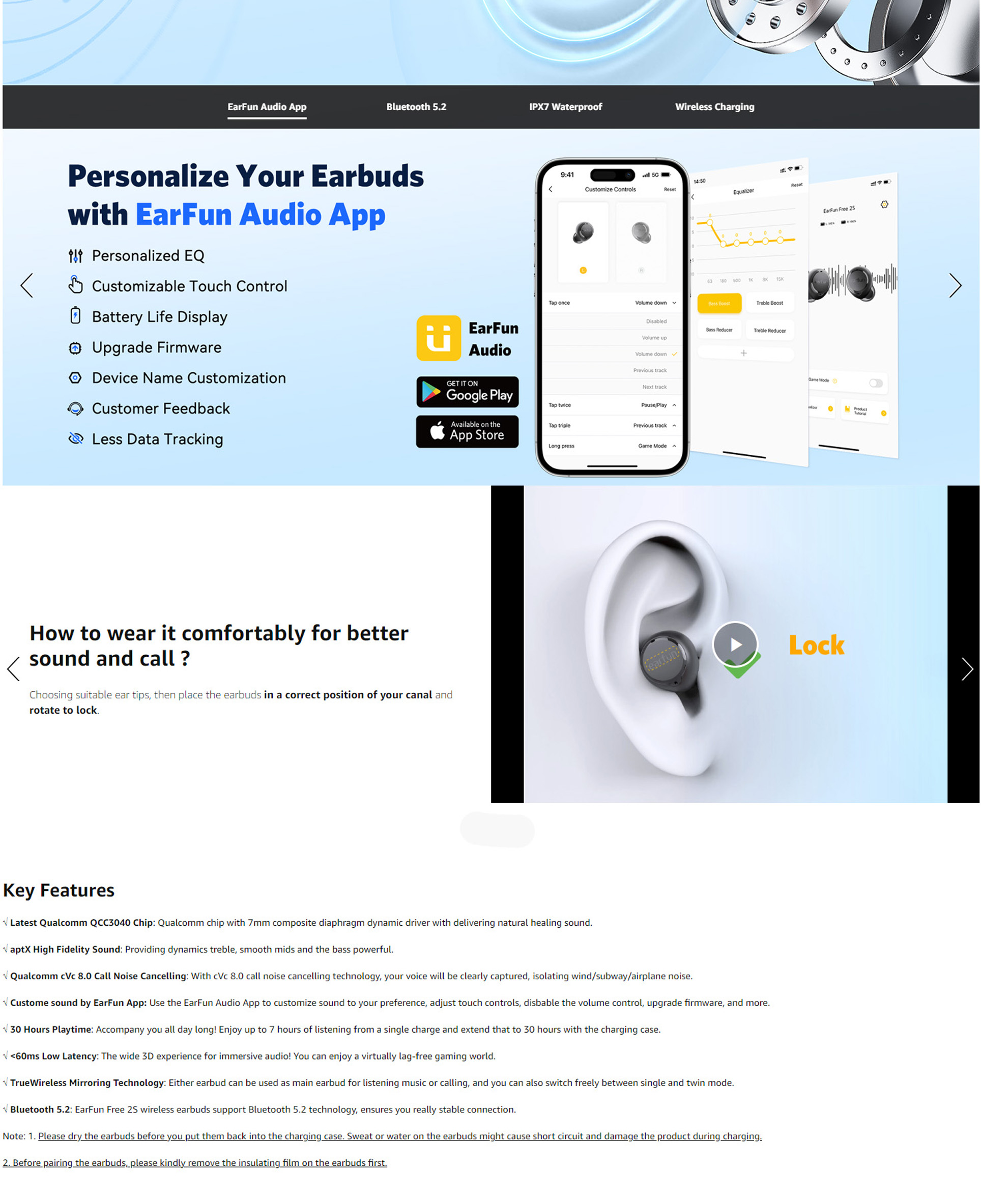 EarFun Free 2S True Wireless Earbuds (Black) | Shopee Singapore