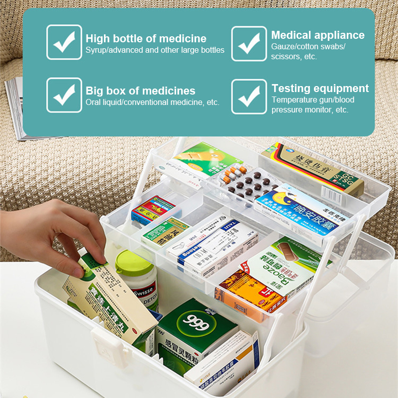 【SG Stock】Multipurpos Storage Box First Aid Box Medicine Storage Box ...
