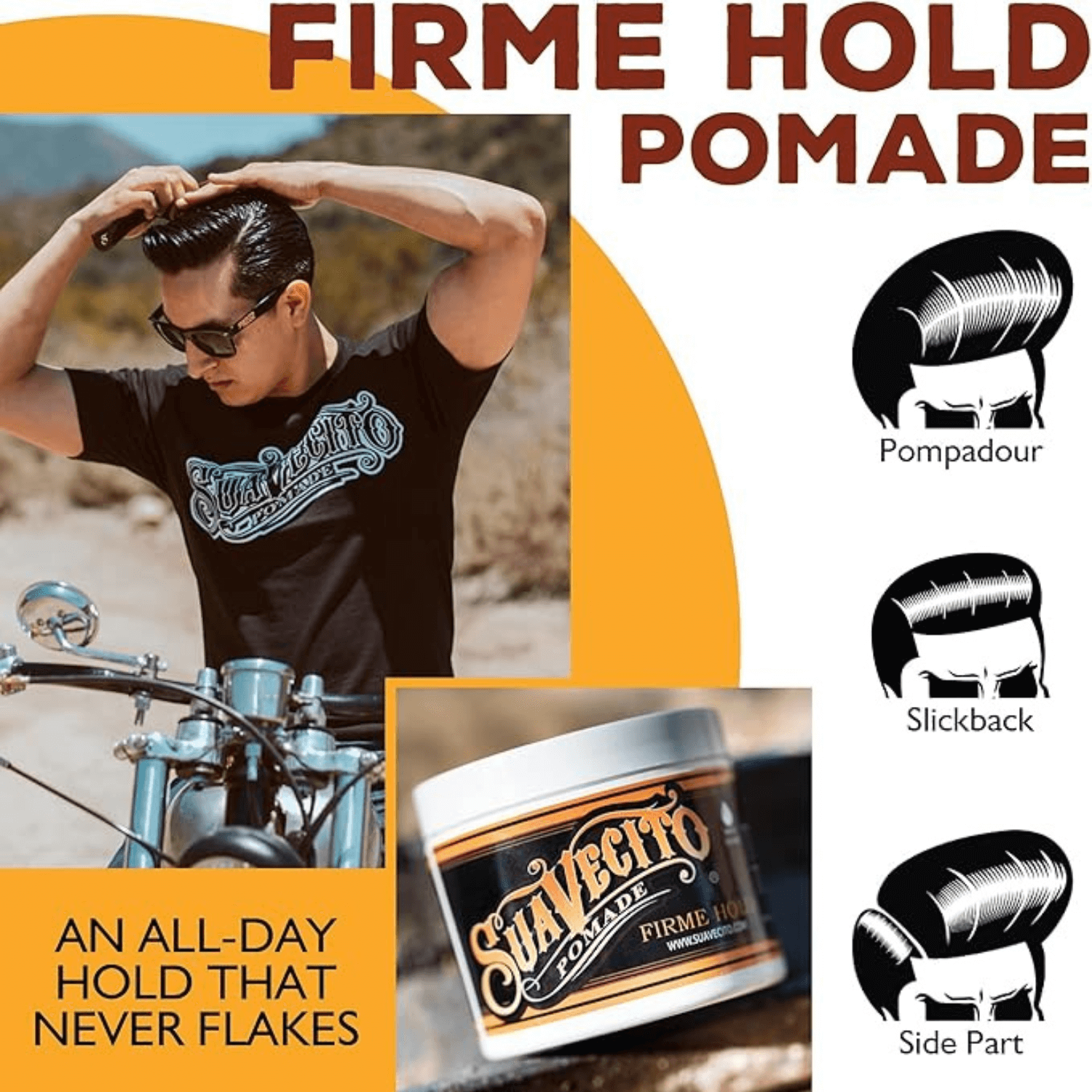 Suavecito Strong Hold Pomade | Matte Pomade | Clay Pomade | Oil Based ...