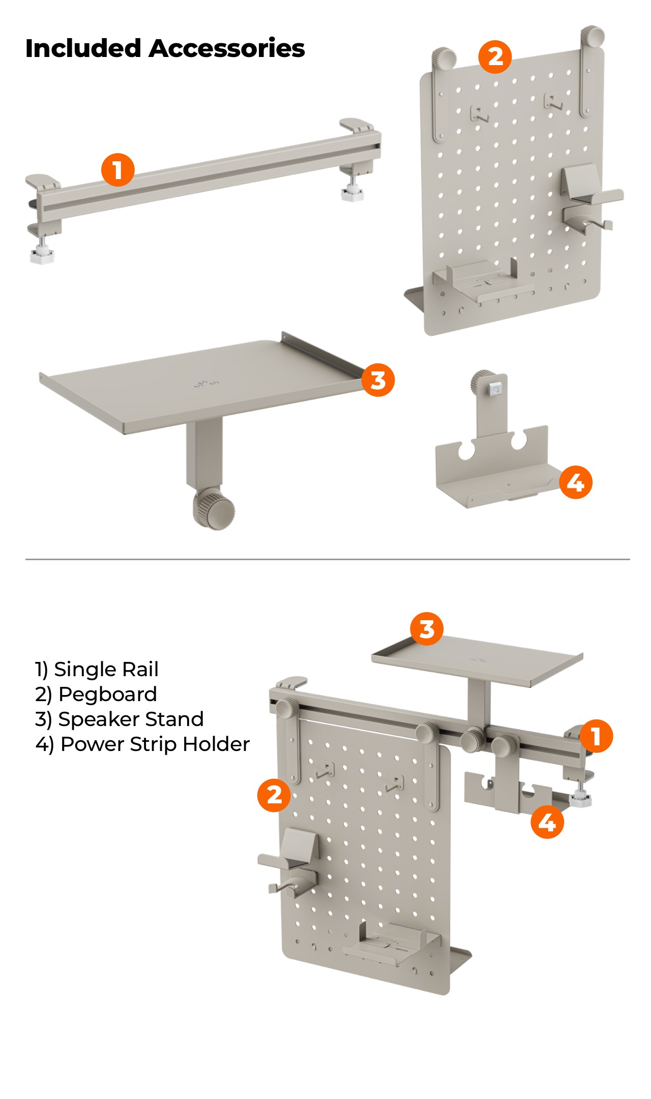 Squirrey Tracfik Rail Organiser System Solutions [ Pegboard, Storage Shelf, Desk Organiser ...