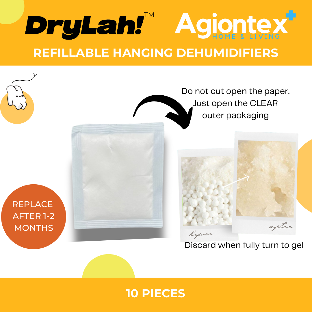 AGIONTEX DryLah! Gel Dehumidifier Moisture Absorber Pouch Dehumidifier ...
