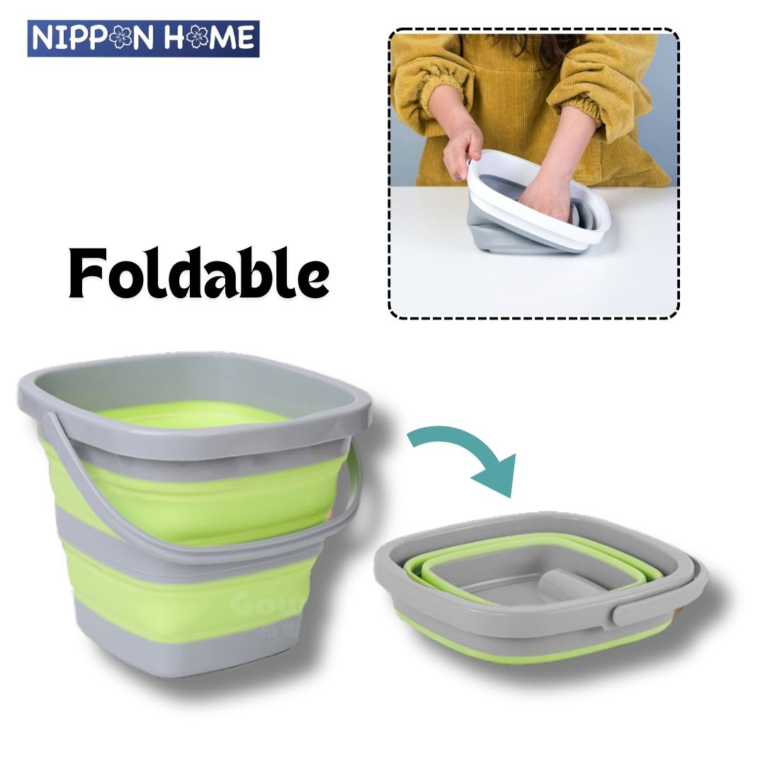 [ Household ] Collapsible Wash Basin Foldable Pail Square portable ...