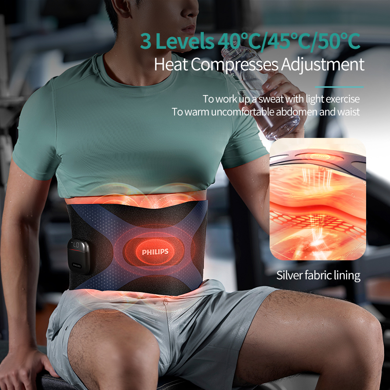 Philips EMS Waist Massager Slimming Belt with Heating Function Slim ...
