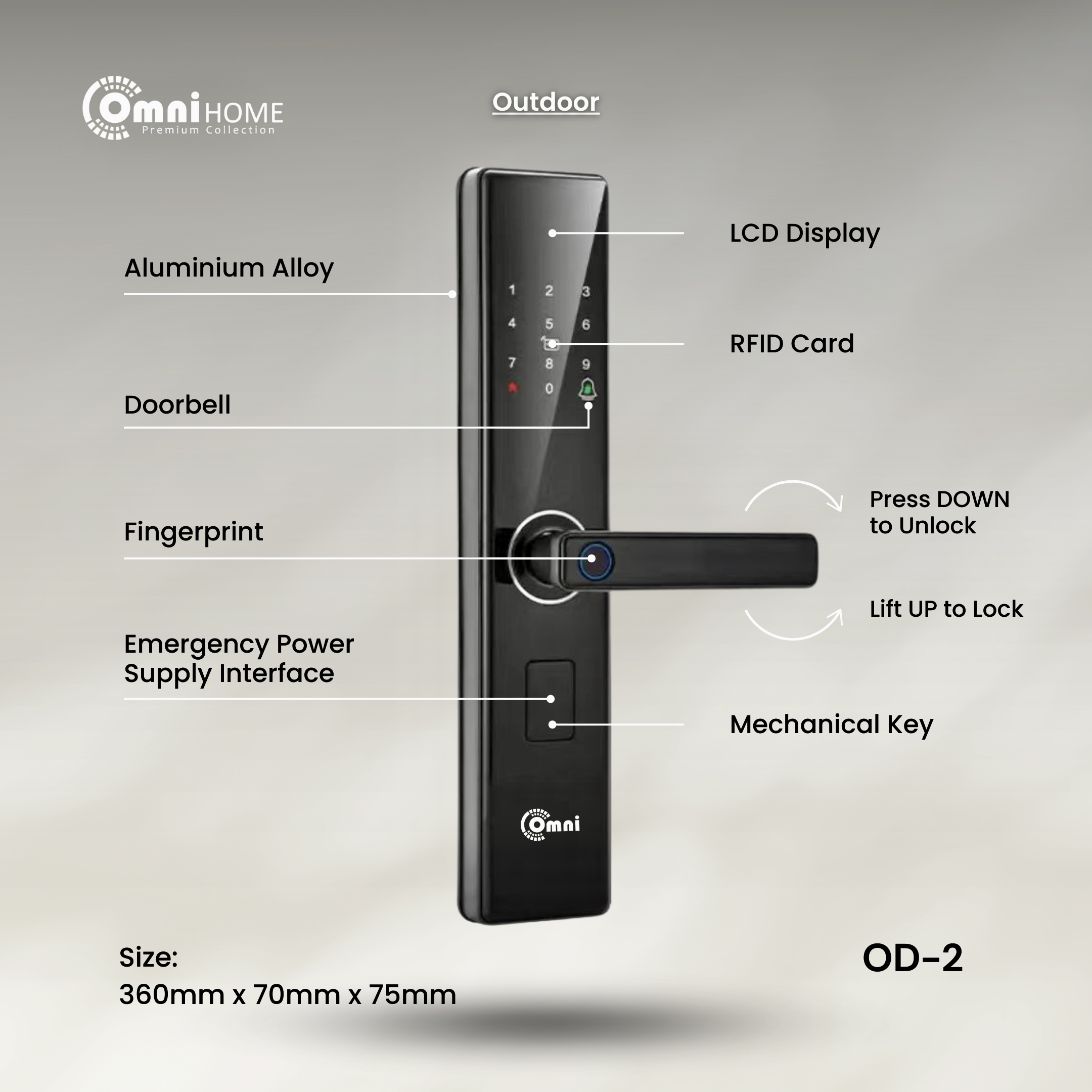 FREE Installation OD-2 Omni Door and Gate Bundle Digital Door Lock ...