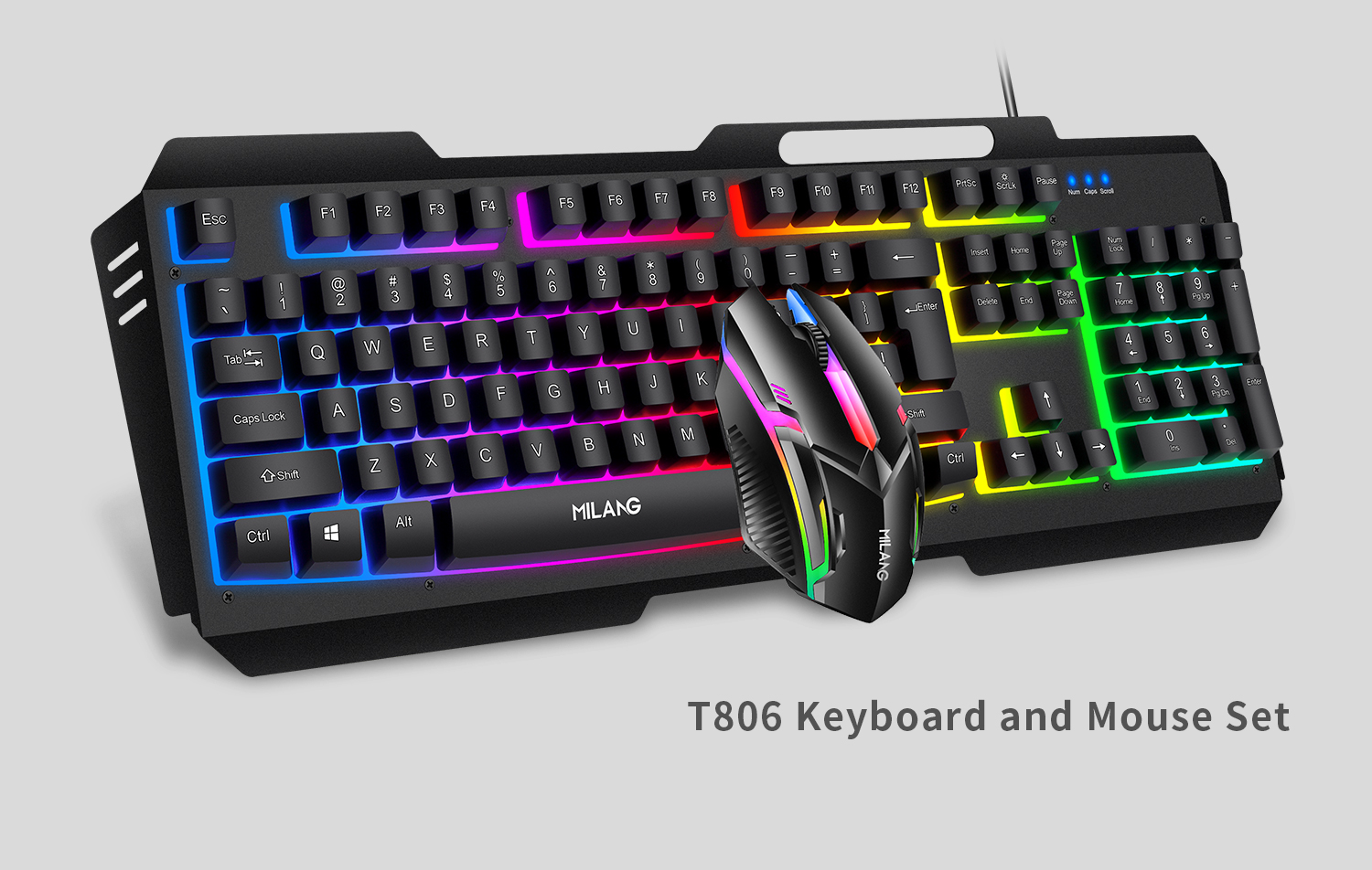 SG丨Gaming Keyboard And Mouse Set LED Mechanical Feel RGB Backlight With ...
