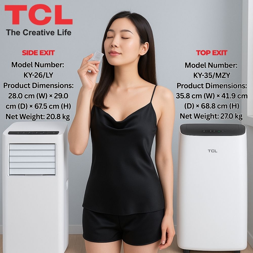 TCL Portable AirCon, Air Conditioner, Plug and Play, 1.5 HP Copper ...