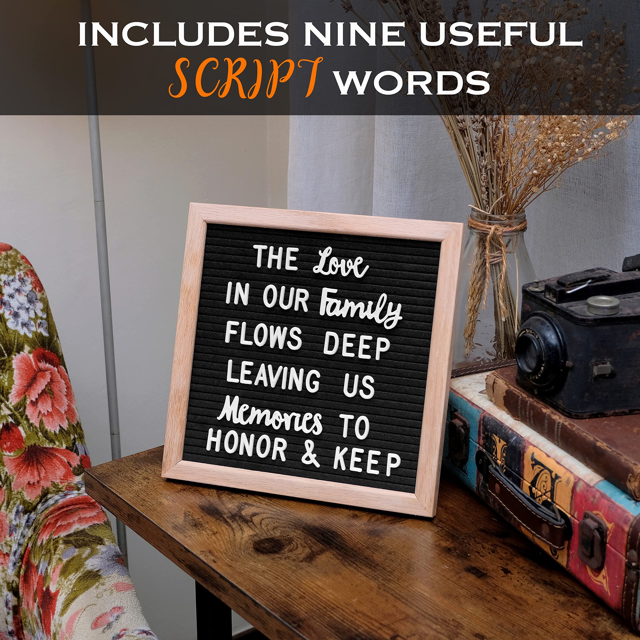Wooden Felt Letter Board Sign Board Letters Pre cut / Wooden Message ...