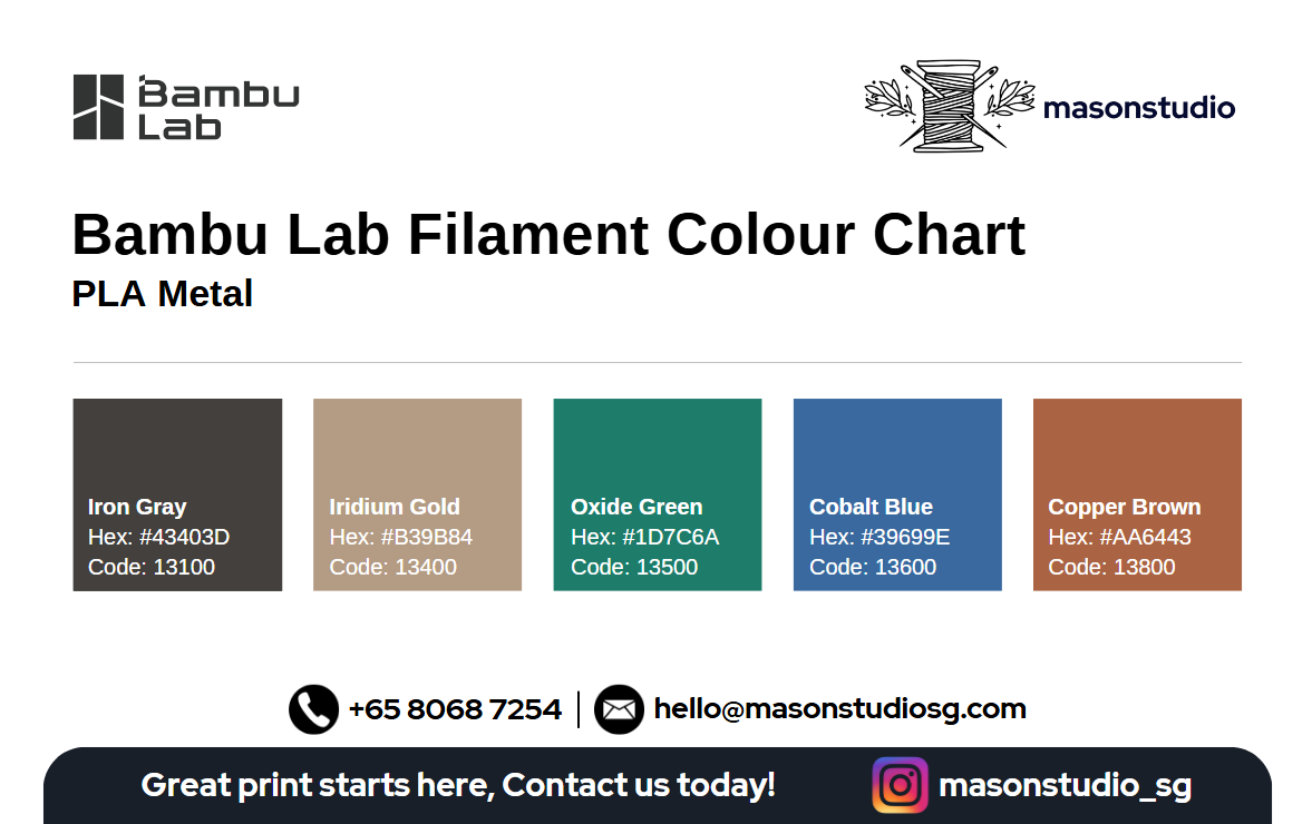 [SG Stock] Bambu Lab PLA Metal Filament | Shopee Singapore