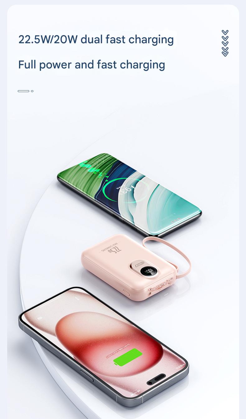 [3c/ccc certification] 2026 new power bank comes with four-wire 22.5W ...