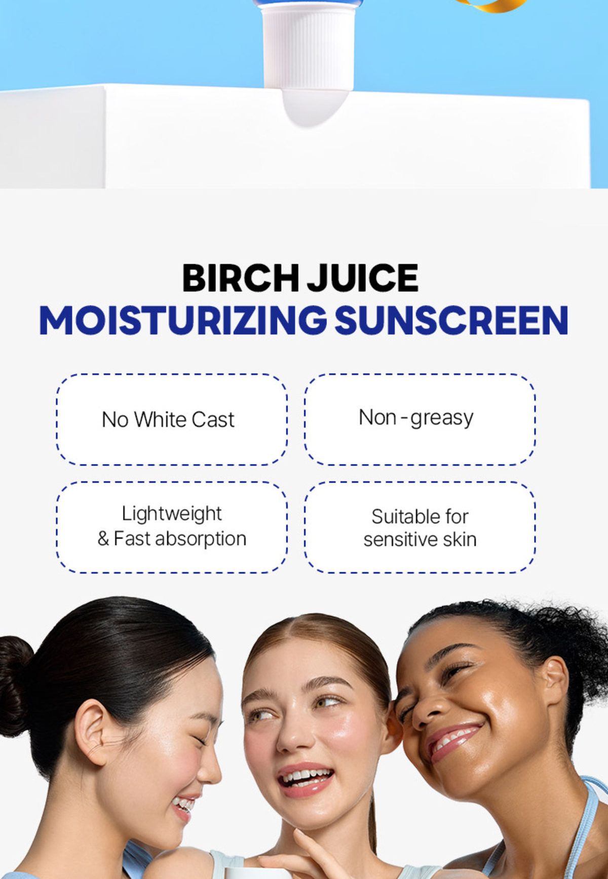 [ROUND LAB Official] Birch Juice Moisturizing Sunscreen 50ml, No White ...