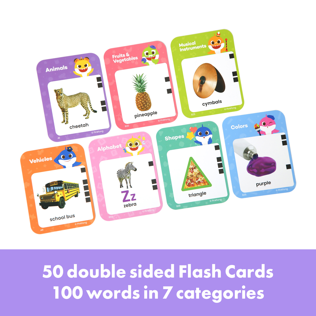 PINKFONG Official Baby Shark Flash Card Learning BusTravel toys ...