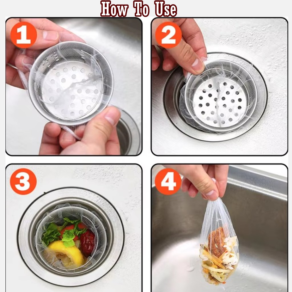 Clearance 100pcs Anti-clog Kitchen Sink Net Filter Sink Basket Bag ...
