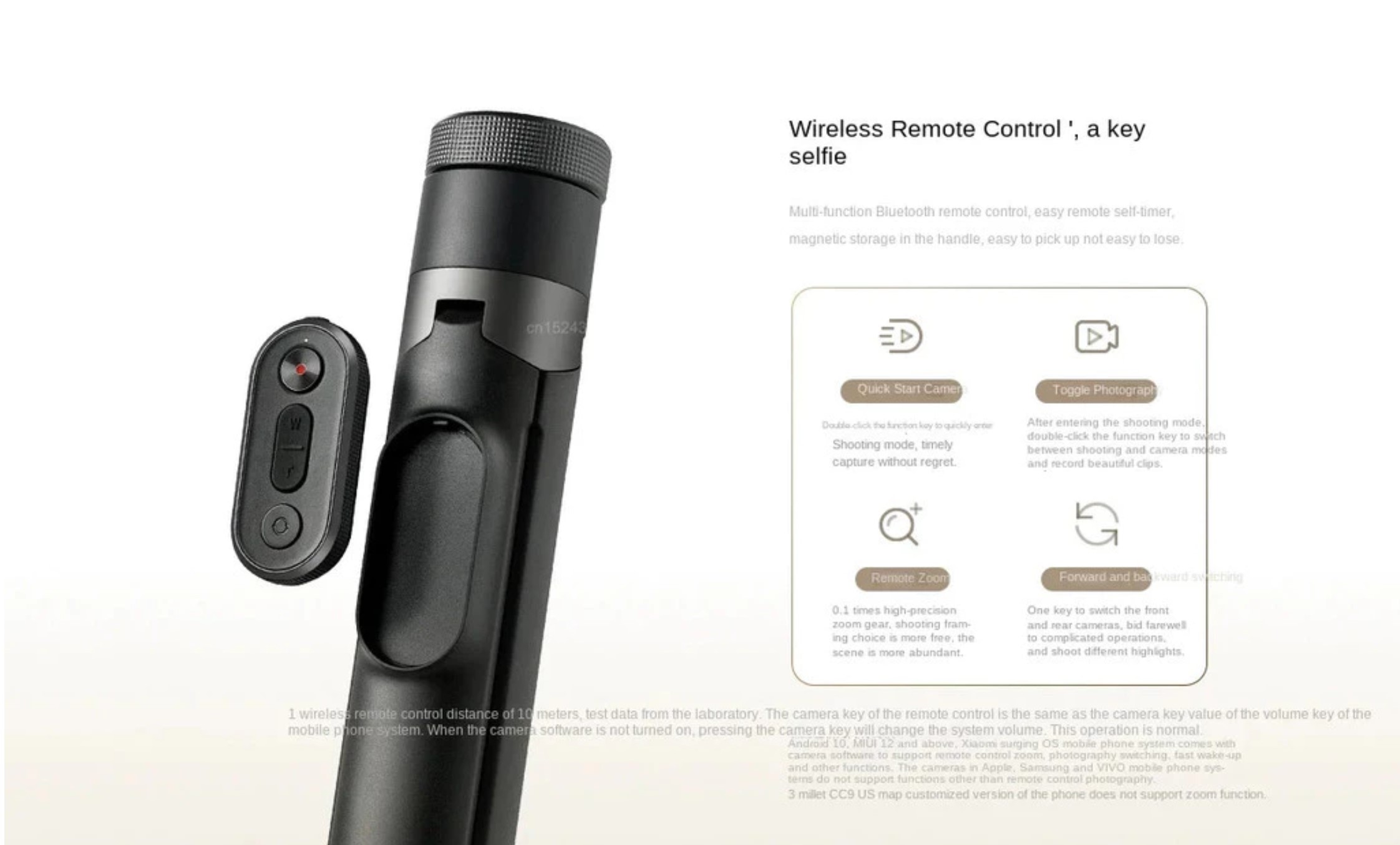 Xiaomi Zoom Floor-Standing Selfie Stick 1.6m Aluminum Alloy Telescopic ...