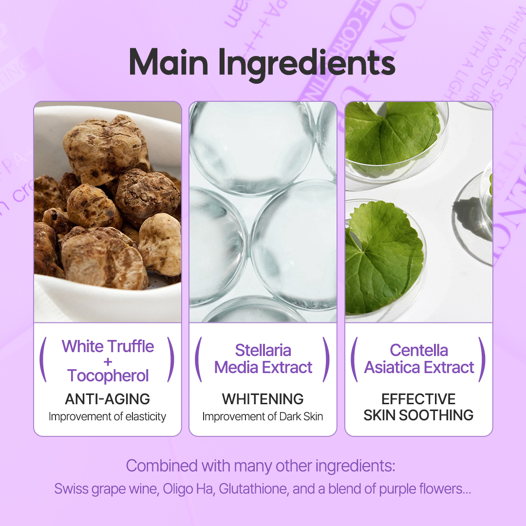 [D'ALBA OFFICIAL] Waterfull Purple Tone-up Sunscreen 50ml, Vegan, SPF ...