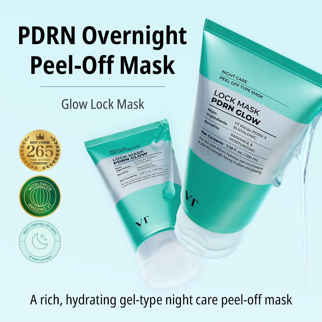 [VT] PDRN Glow Lock Mask 100ml Wrapping Mask Peel-off mask Overnight ...