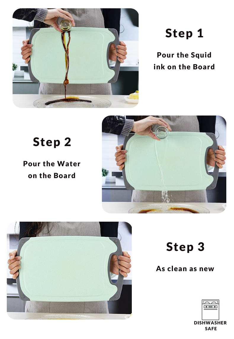 ODOROKU Wheat Straw Chopping Board Cutting Board In 3 Sizes Anti Mould ...