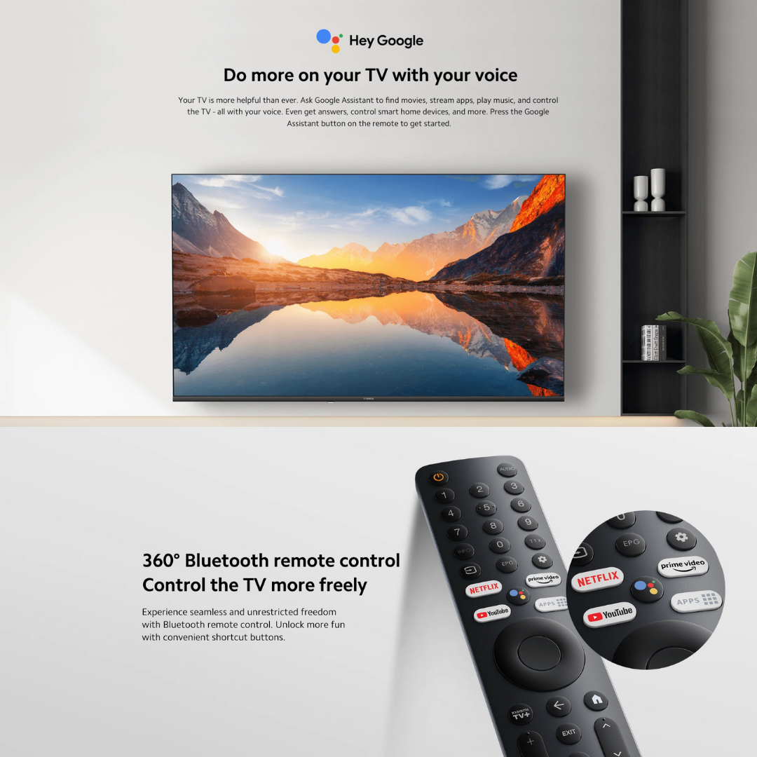 Xiaomi 43-Inch A Series 2025 Smart Google TV with Netflix Google ...