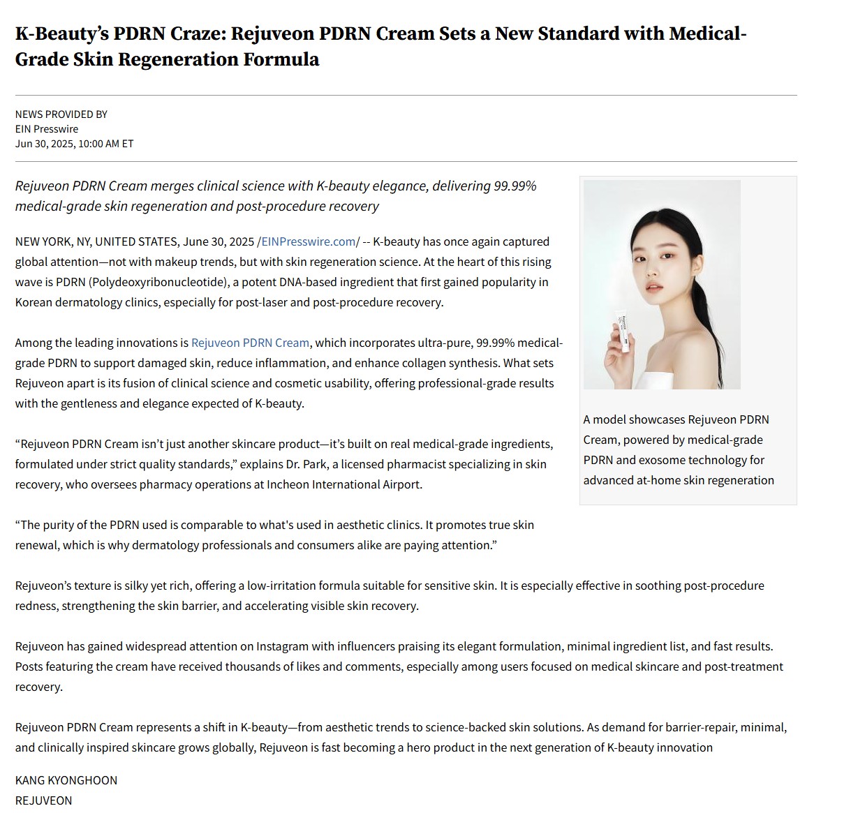 [Rejuveon] PDRN 1000+ Plus Cream 20g – Same Formula as Rejuvenex ...