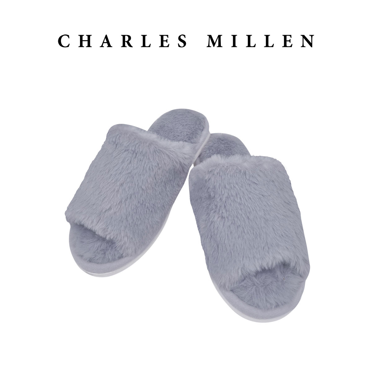 (2 Pairs Ladies Bedroom Slippers) Charles Millen GABY FLUFFY FUR ...