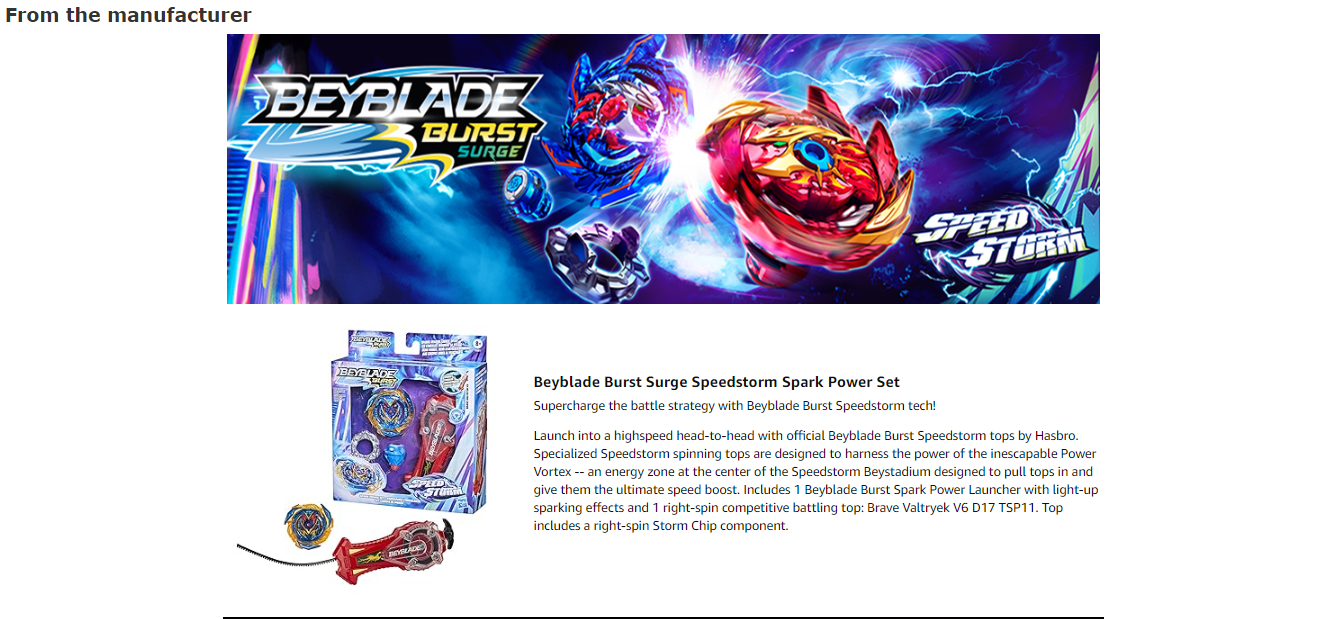 Beyblade Burst Surge Speedstorm Spark Power Set - Battle Game Set with ...