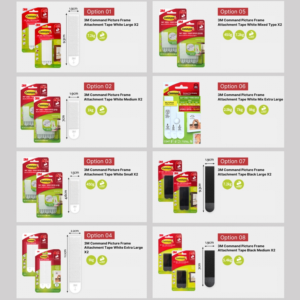 [1+1] 3M Command Picture Frame Hanging Kit with Non-Perforated Hooks ...