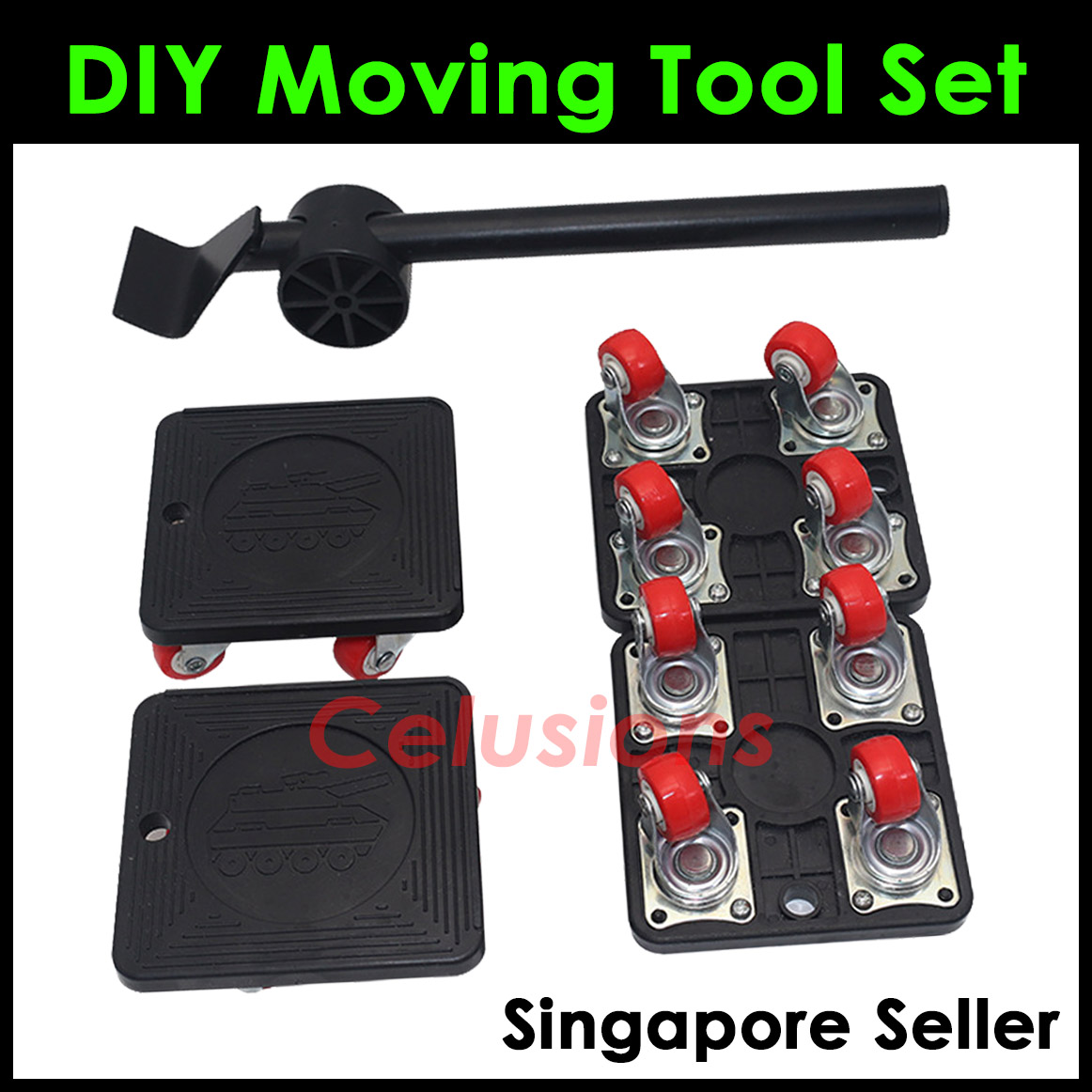 ️Portable DIY Moving Tool Set ️ 360° Roller Wheel Mover Transport ...