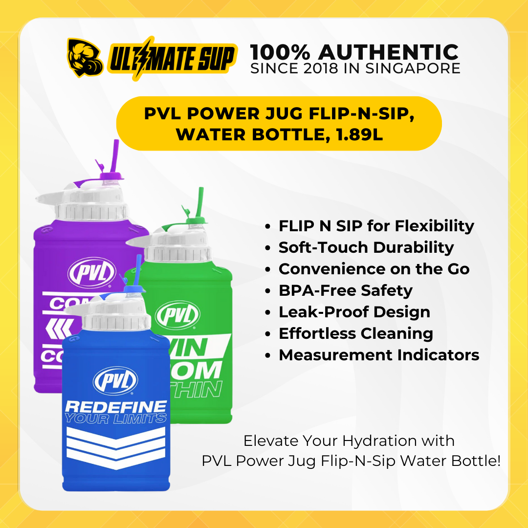 PVL Power Jug Flip-N-Sip, Water Bottle, Handy, Lightweight, BPA free ...