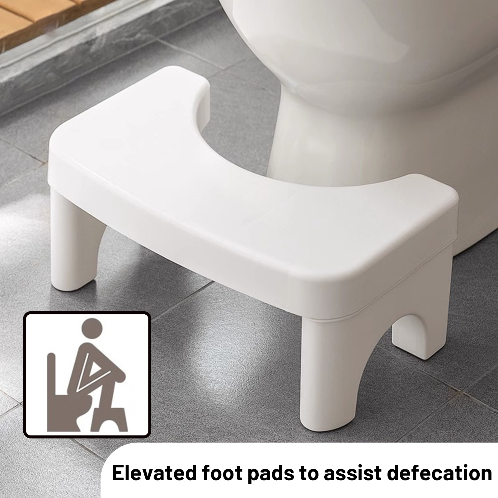 Toilet Stool Non Slip Squatty Potty Bathroom Stool Relieve Constipation ...