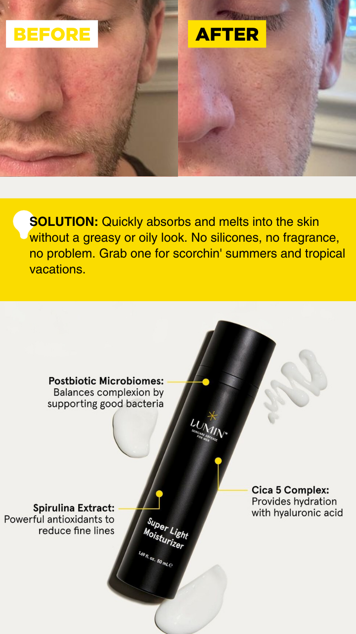LUMIN | Men’s Face Moisturizer (Daily, Extra, Light) - Combat Hydration ...