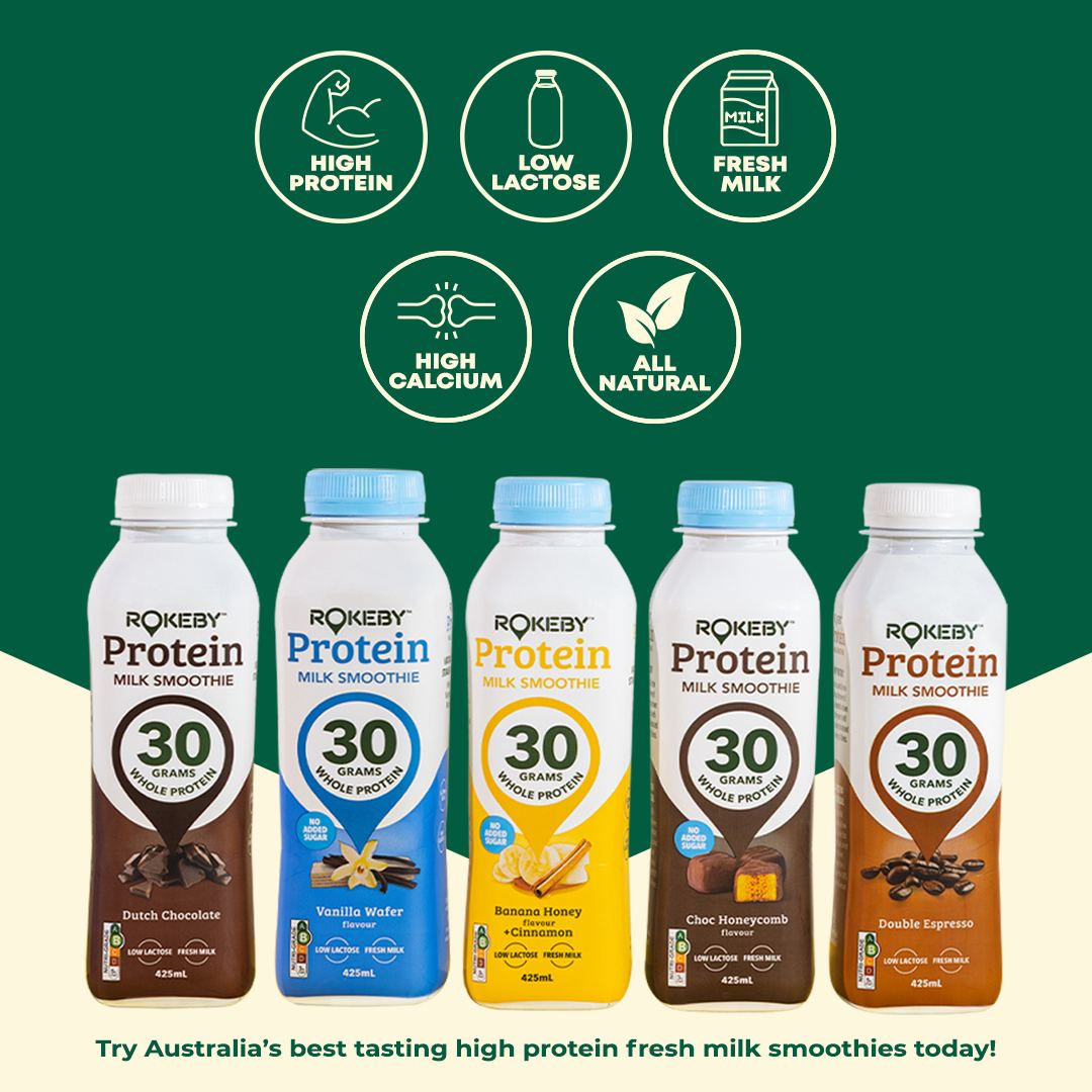 Rokeby Farms Protein Milk Smoothie 425ml x 6 | Shopee Singapore