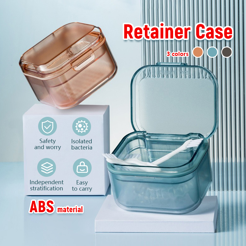 🇸🇬 Retainer Storage Box Retainer Invisible Braces Denture Storage Box ...