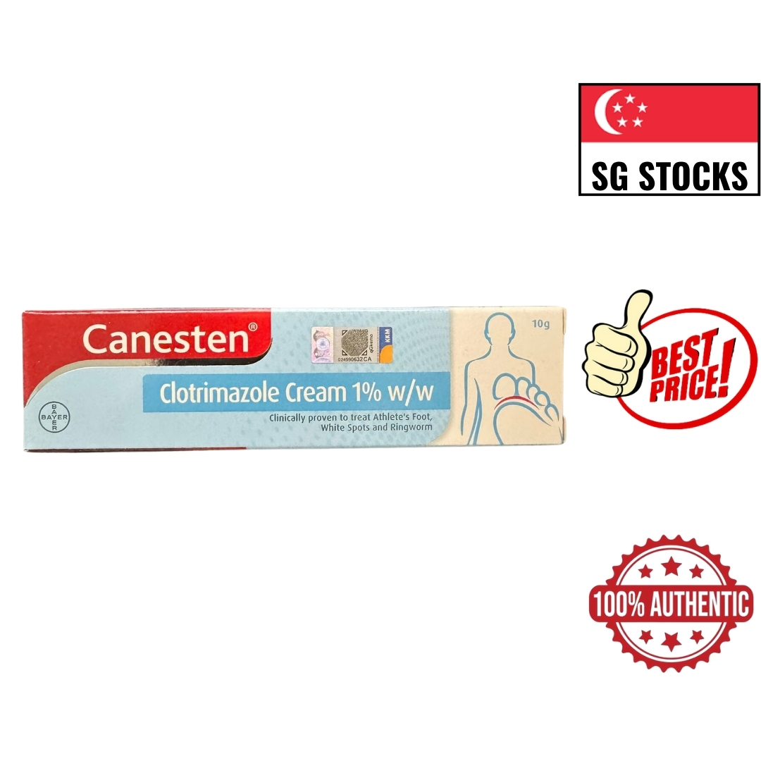 Canesten Cream 10g 1% Antifungal Cream for Ringworm White Spot Athletes ...