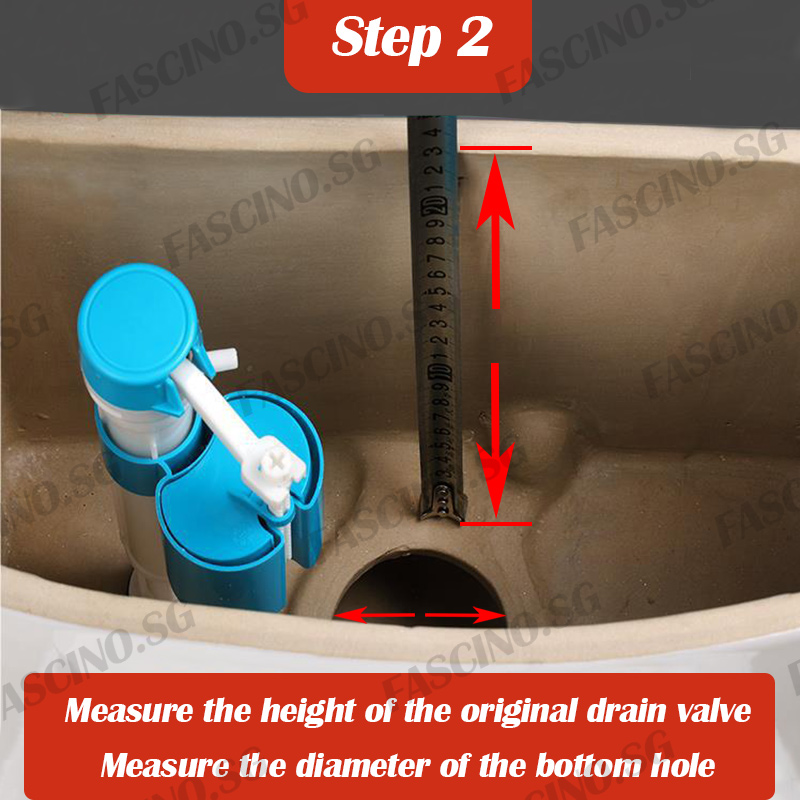 【SG】Split Toilet Drain Valve Double Button Pedestal Water 1 Piece ...