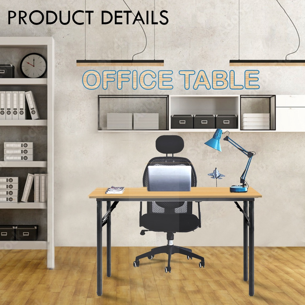 【Free Installation】 Folding Table Computer Table Foldable Banquet Table ...