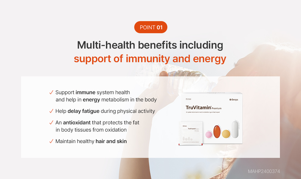 Denps TruVitamin Premium Immune, Energy, Healthy Hair & Skin and ...