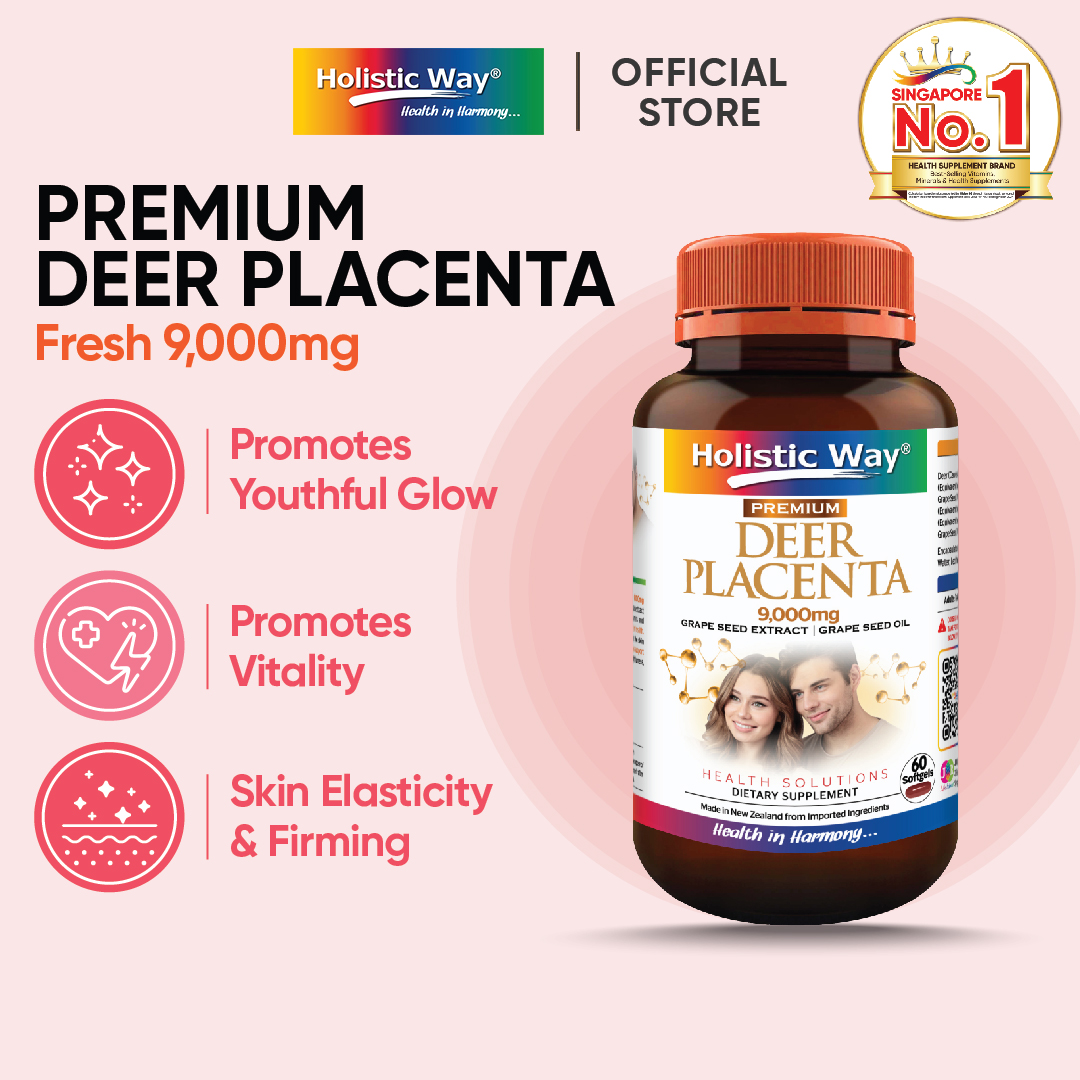 Exp July 2026 [Bundle of 4] Holistic Way Premium Deer Placenta Fresh ...