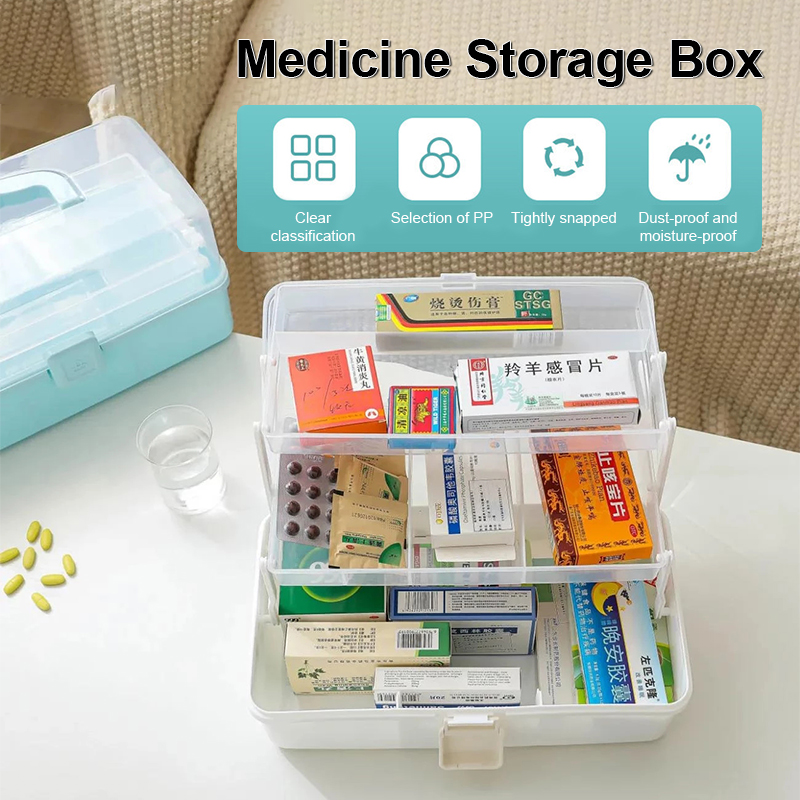 【SG Stock】Multipurpos Storage Box First Aid Box Medicine Storage Box ...