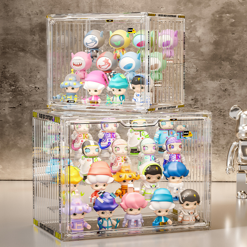 Transparent Acrylic Display Case Blind Box Molly Popmart Figurines ...