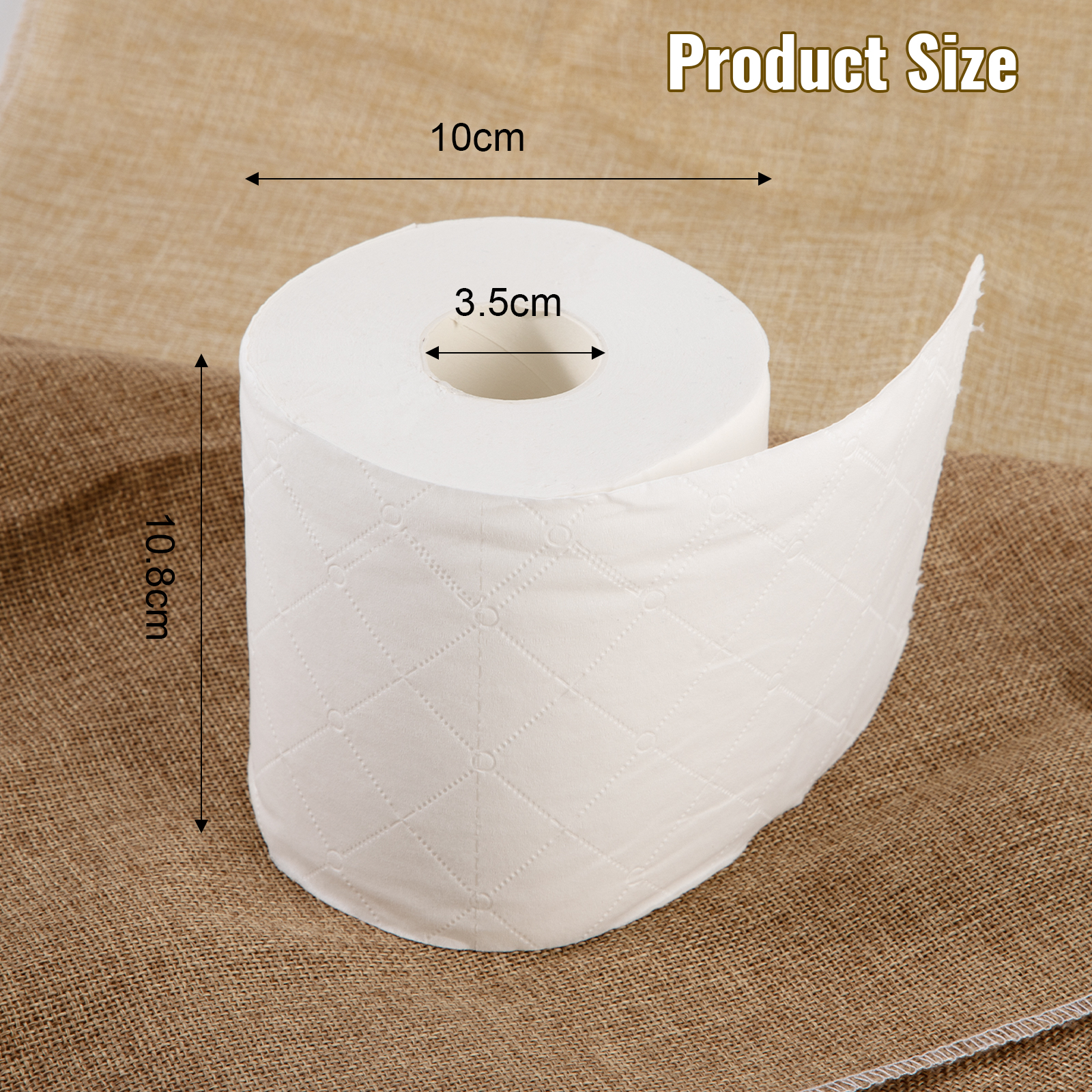 10 Roll Toilet Paper Roll 4 Ply Soft Toilet Tissue Thicken Skin ...