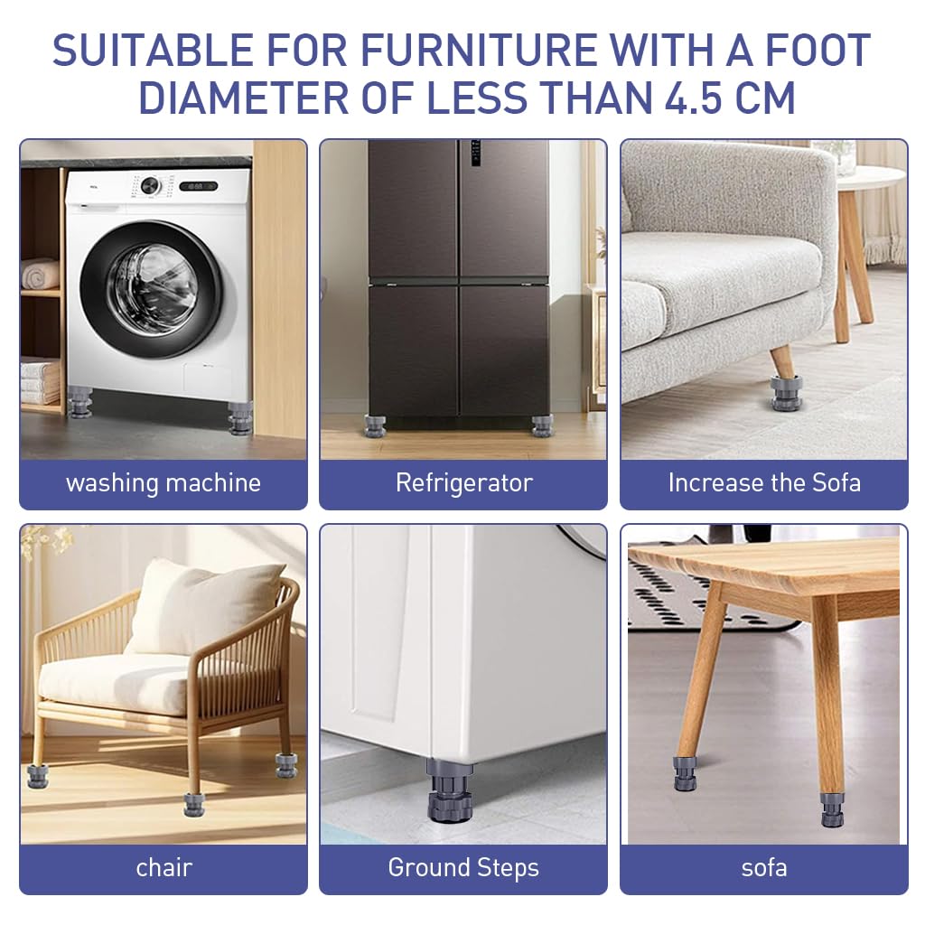 4Pcs Washing Machine Base Fridge Stand Anti Vibration Anti Slip Foot ...