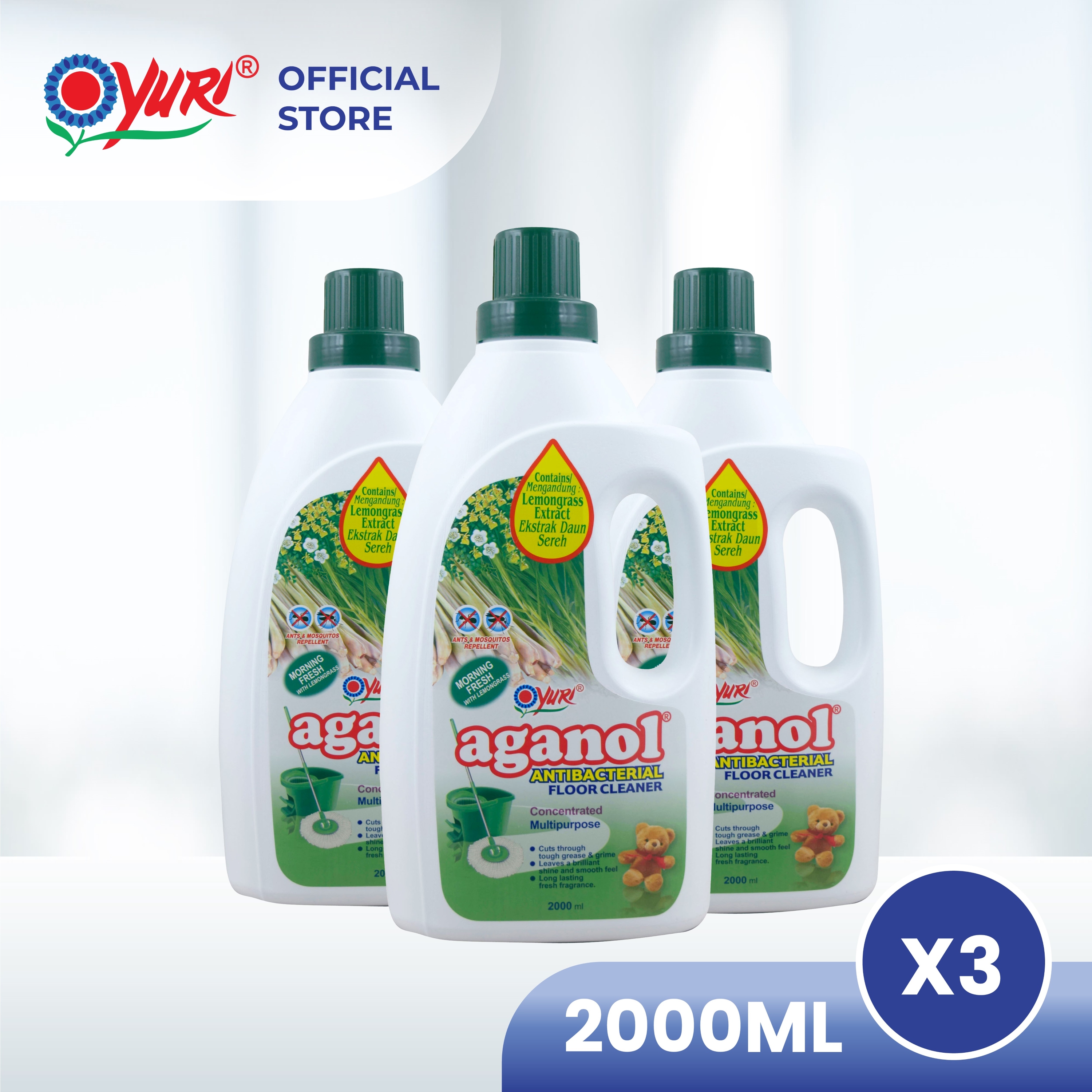 [Triple Pack] Yuri Aganol Multi-Purpose Antibacterial Floor Cleaner ...
