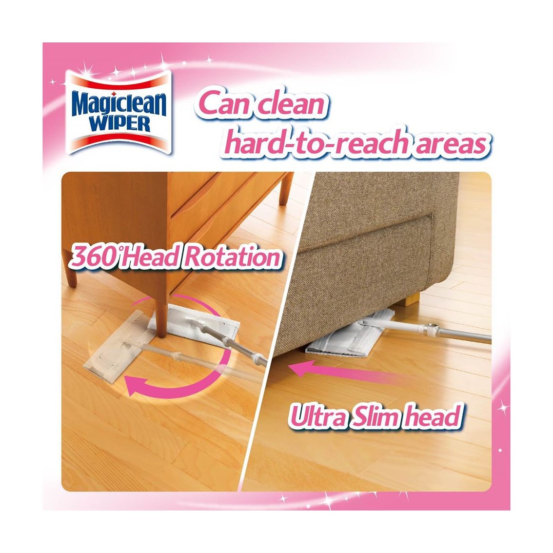MAGICLEAN Wiper Stick + 1 Dry Sheet / Dry Sheet 20s | Shopee Singapore
