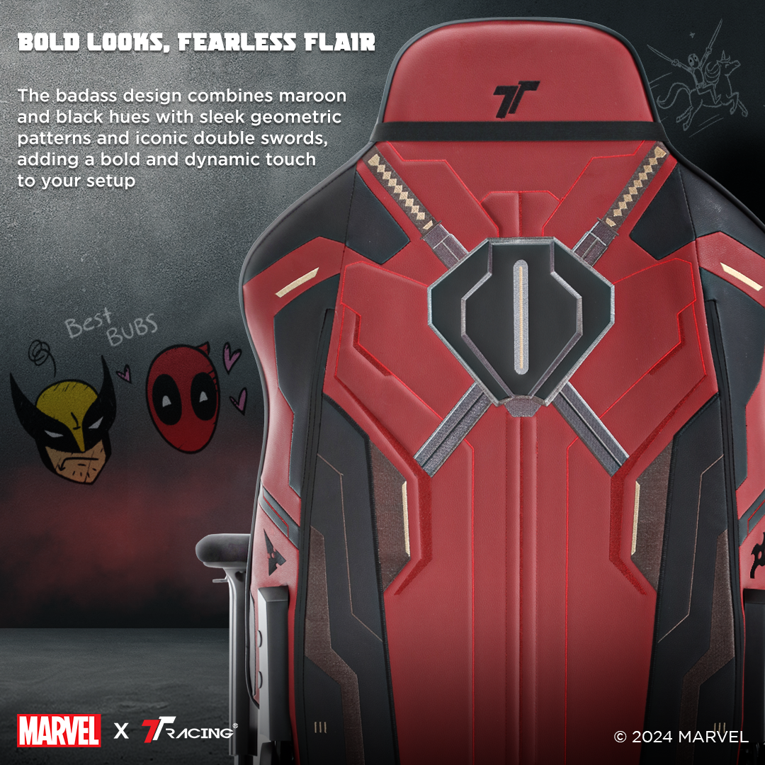 TTRacing Swift X Pro Deadpool & Wolverine Gaming Chair Ergonomic Office ...