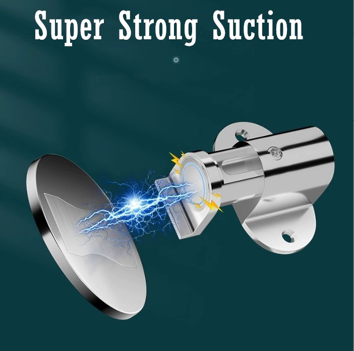 Adjustable Height Door Stopper Invisible Door Suction Punch-free Strong ...