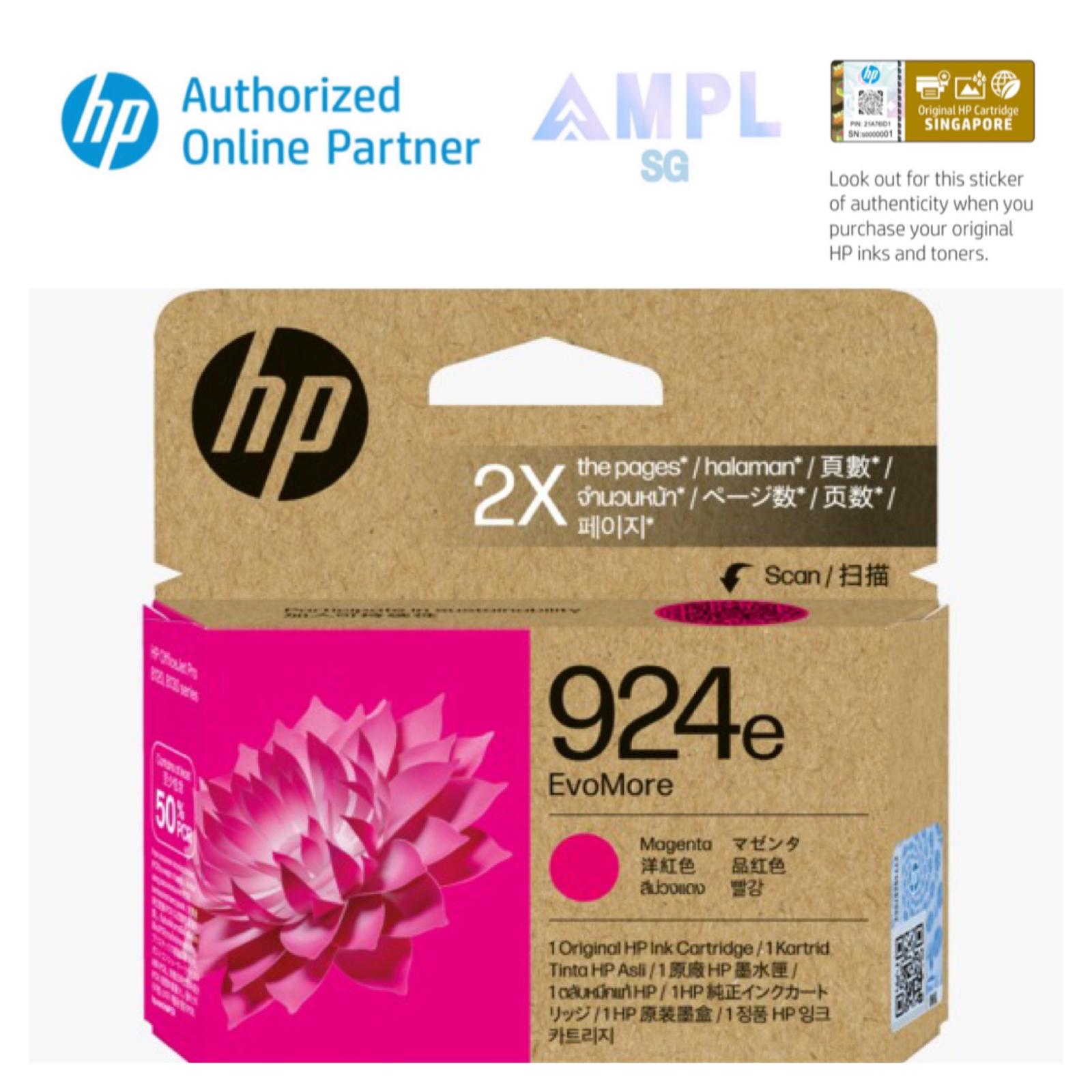 Genuine HP 924e Combo | Black, Cyan, Yellow, Magenta | Original Ink ...