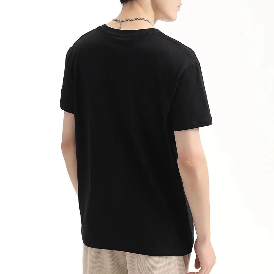 Unisex 100% Pure Cotton T-shirt For Men Casual Loose Short Sleeved ...