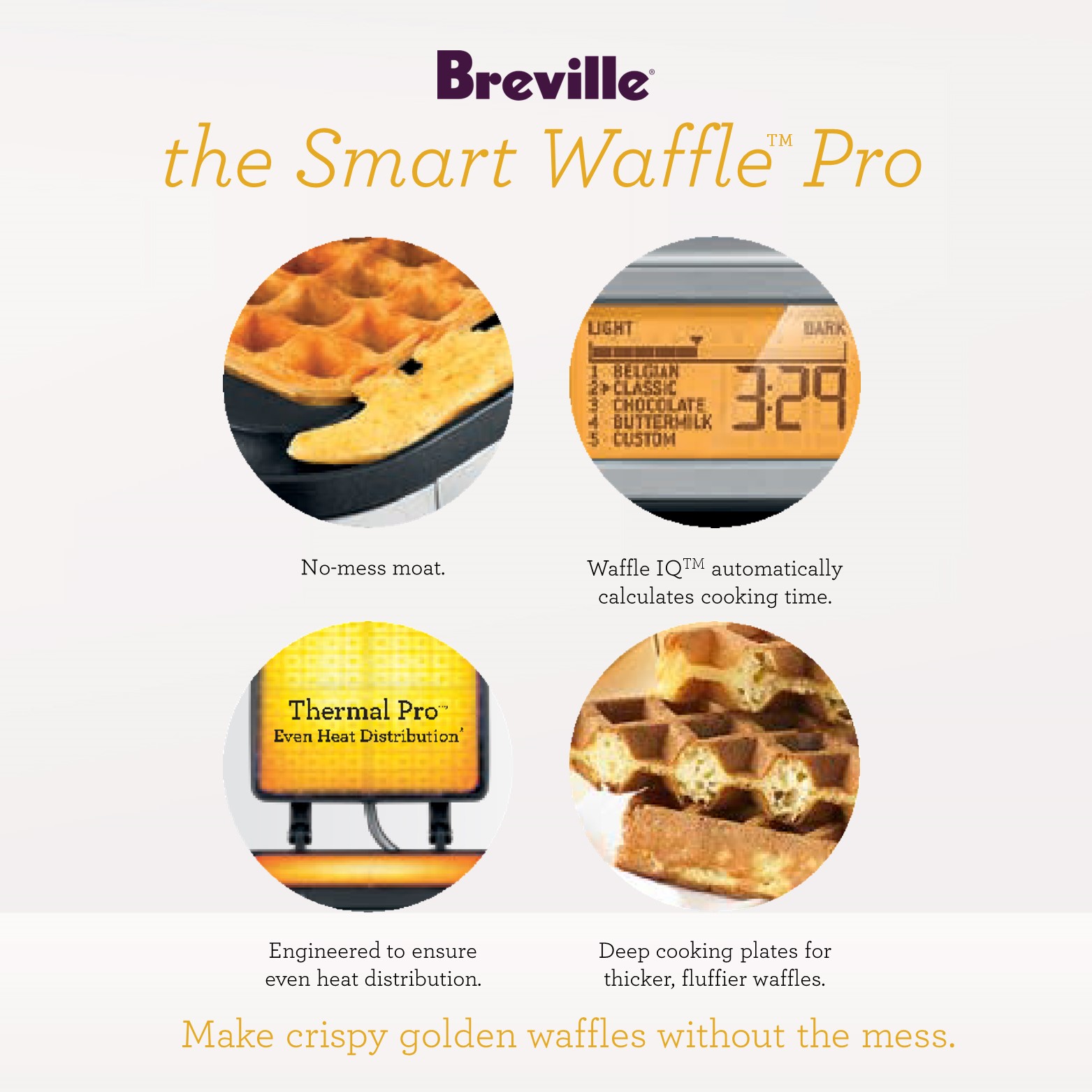 BREVILLE the Smart Waffle™ Pro 4 Slice BWM640 | Shopee Singapore